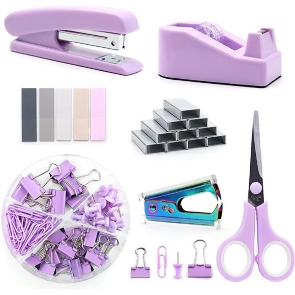 Office | Purple Office Suppliessetstapler And Tape Dispenser Setoffice ...